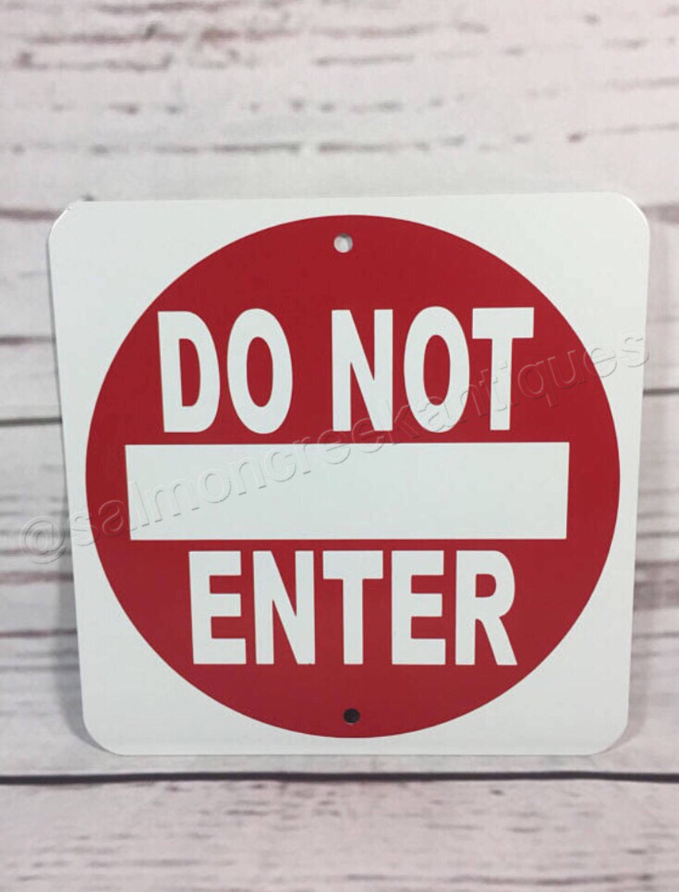 Do Not Enter Mini Metal Home Street Road Property Sign - Etsy