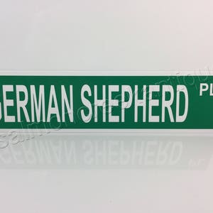 GERMAN SHEPHERD Place Street METAL Dog House Sign 3"x12" New & Handmade ...