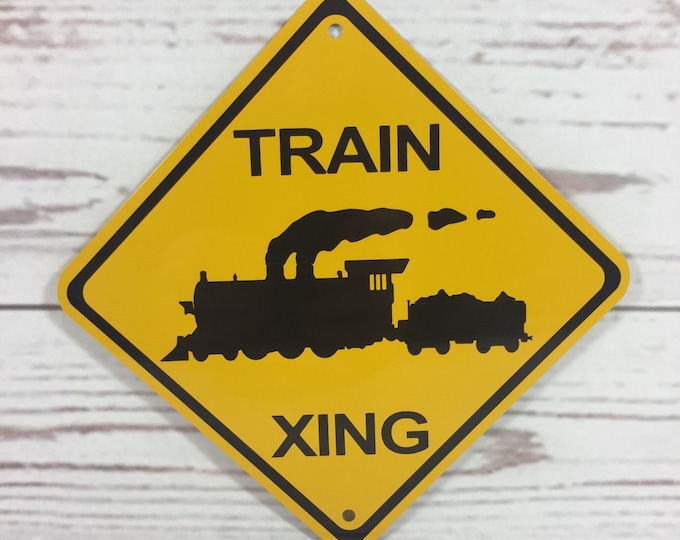 TRAIN CROSSING Sign Xing Railroad Collector Room - Etsy