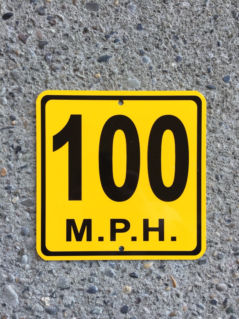 Speed Limit 100 MPH Metal Caution Street Sign 6x6 - Etsy