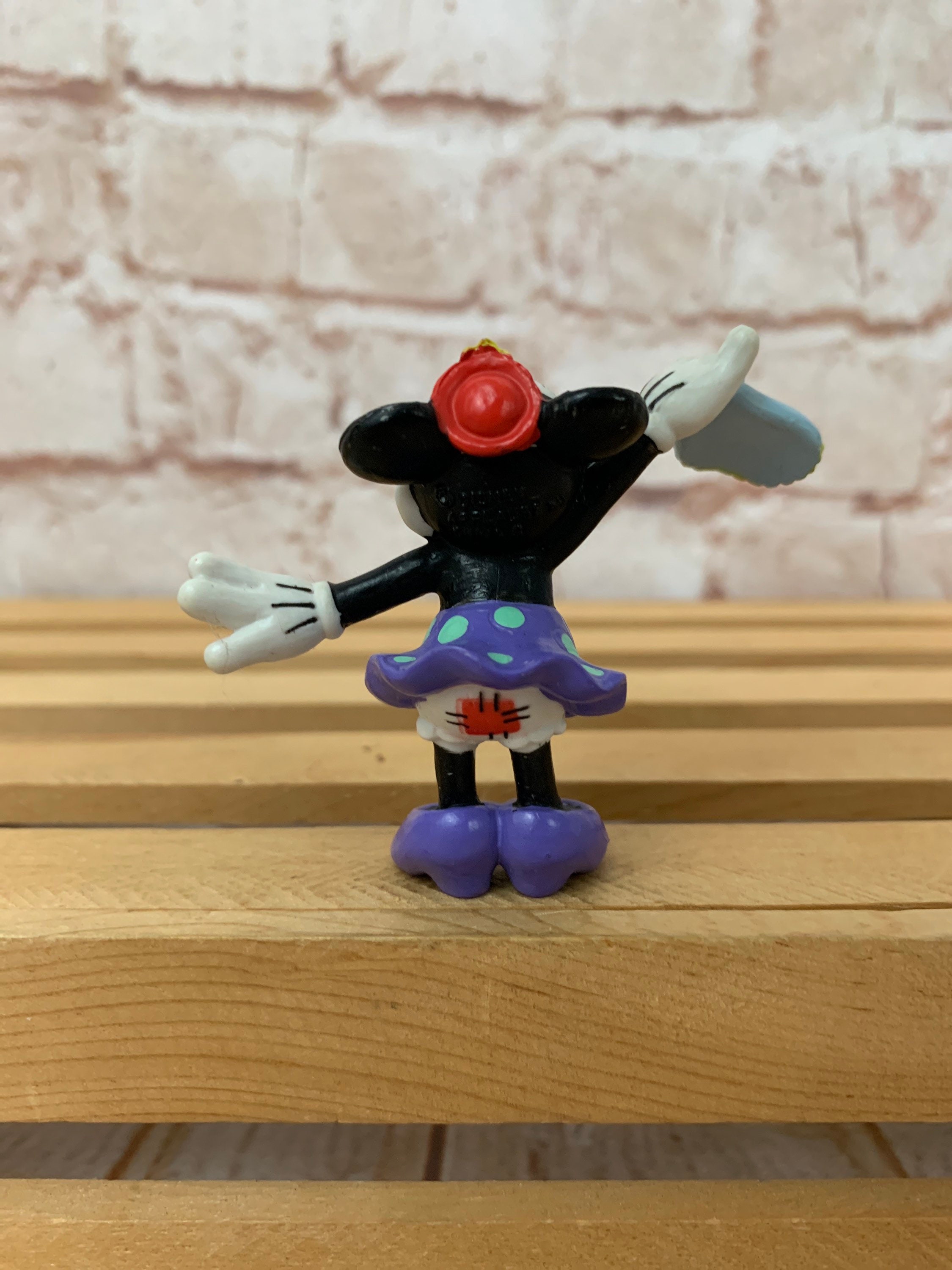 Vintage Minnie Mouse Pie-eyed with Polkadot Dress Disney Miniature PVC ...