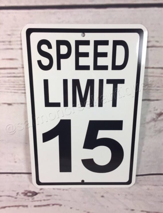 Speed Limit 15 Mini Metal Street Traffic Sign NEW 15MPH 3 | Etsy