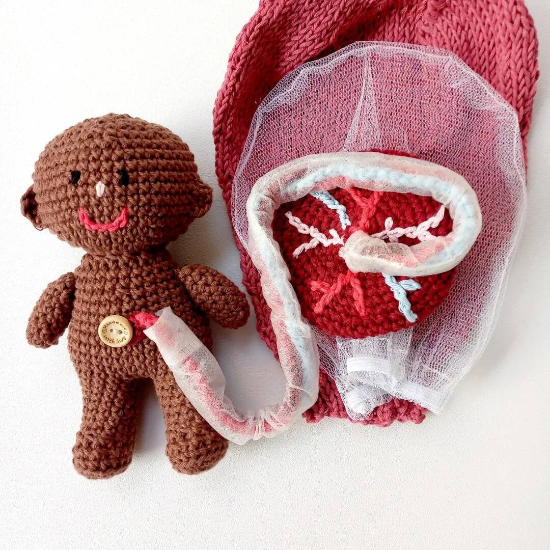 Crocheted Childbirth Education Model: Uterus, Placenta, Baby Doll - Etsy