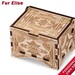Vintage Music Box, "fur Elise", Laser Engraved Wood Hand Crank Music ...