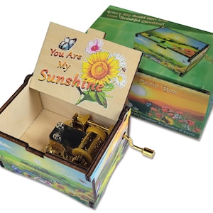 Artistic Sunshine Music Box, "you Are My Sunshine", Hand Crank Music ...