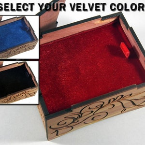 Aromatic Red Cedar Windup Music Box W/velvet Tray, "edelweiss", Laser ...