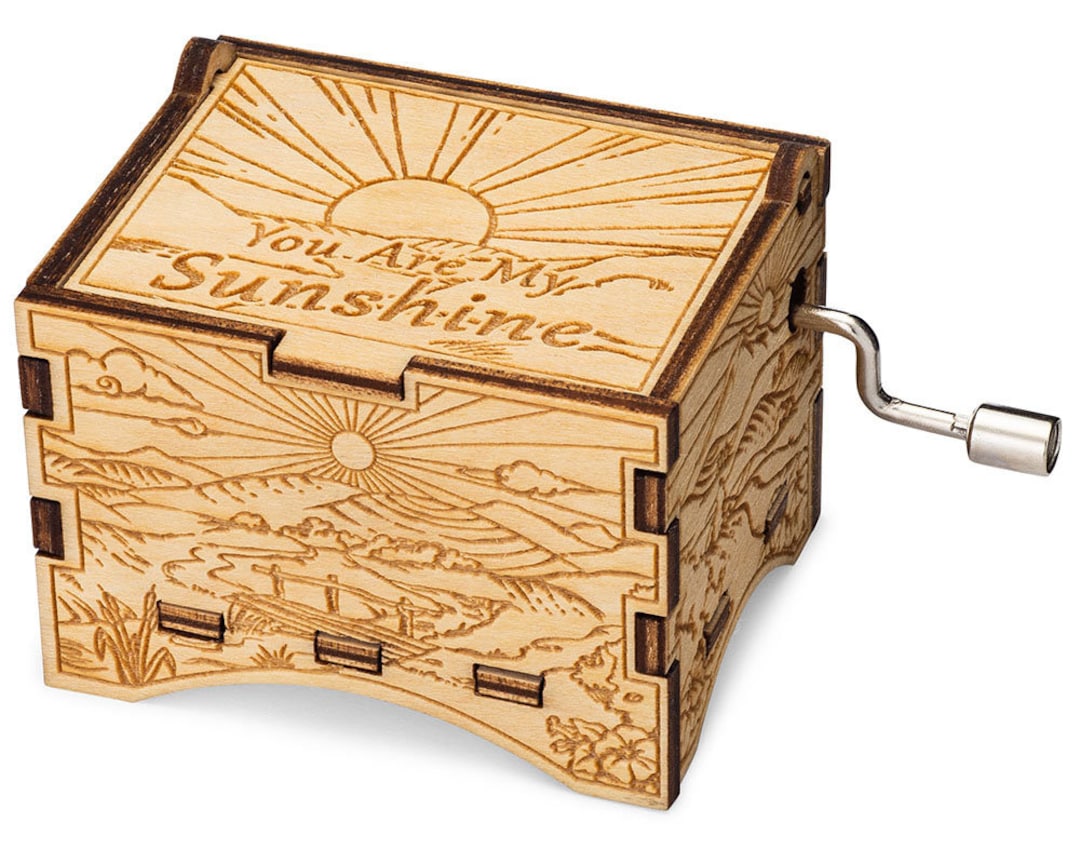 Artistic Music Box, "you Are My Sunshine", Laser Engraved Wood Hand ...