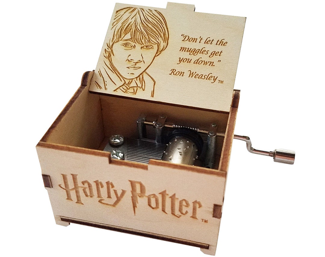 Harry Potter Mini Music Box, Ron Weasley muggles Quote With Hedwig's ...