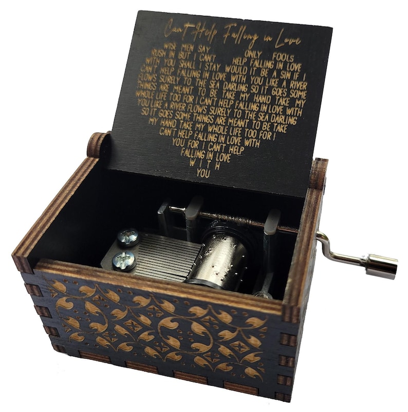 Elvis Presley Can't Black Mini Music Box With "can't Help Falling in ...