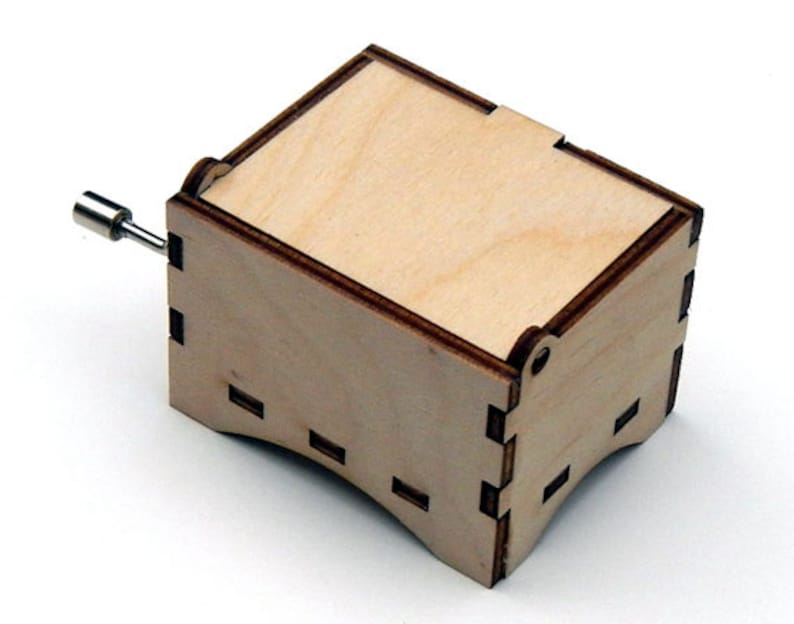 Blank Music Box Birch Wood With a Hand Crank Music Box You - Etsy