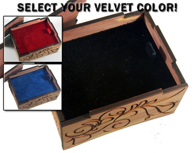 Aromatic Red Cedar Windup Music Box W/velvet Tray love - Etsy