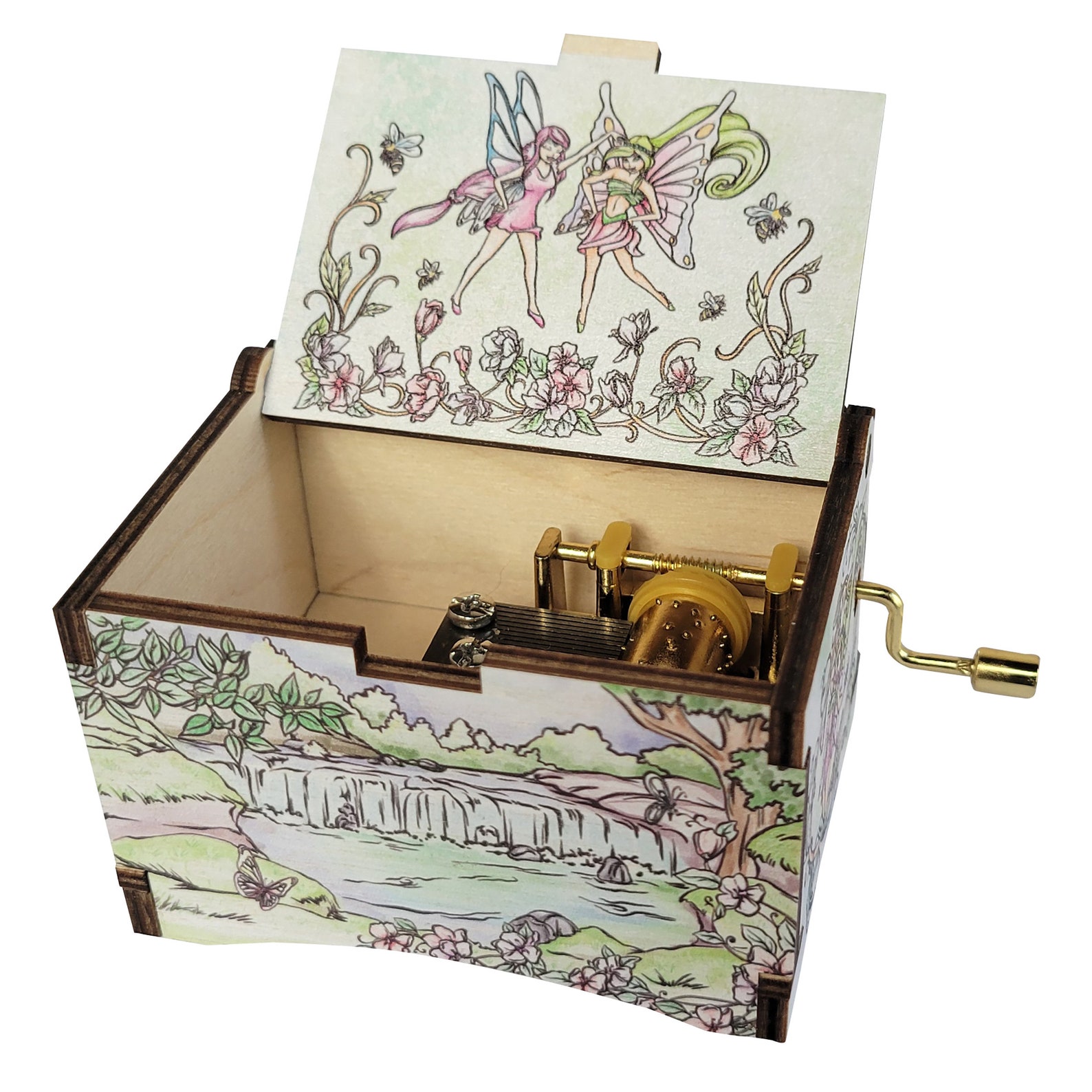 Fairy Music Box, "waltz of the Flowers", Hand Crank Music Box - Etsy