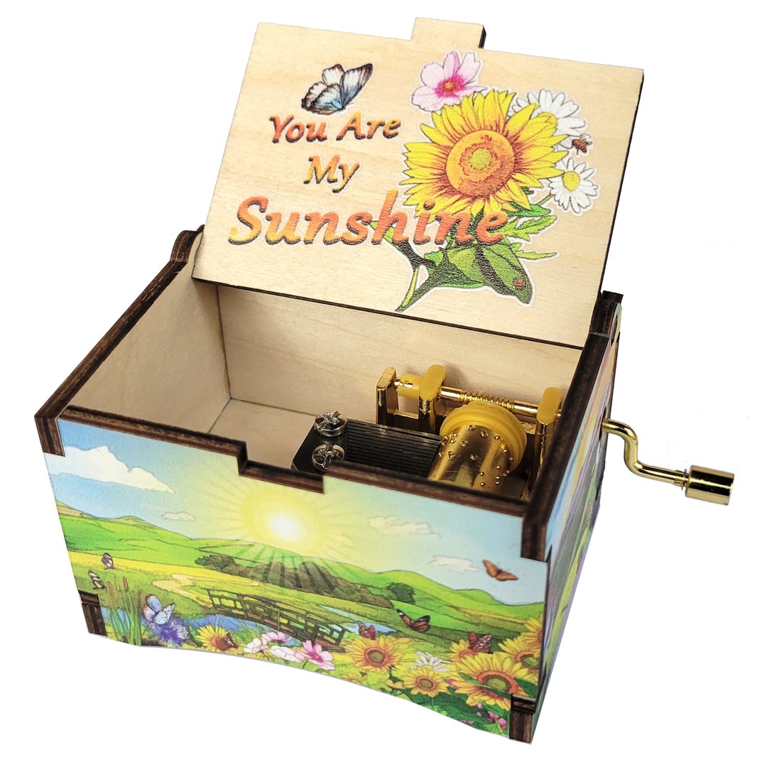 Artistic Sunshine Music Box, "you Are My Sunshine", Hand Crank Music ...
