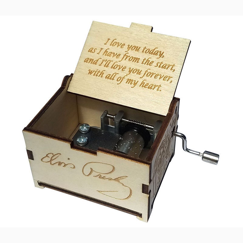 Elvis Presley Mini Music Box, "can't Help Falling in Love", Laser ...