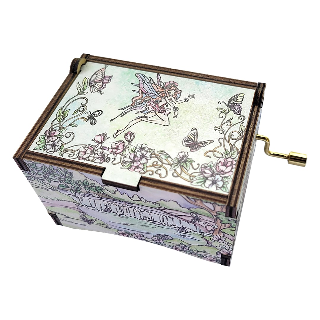 Fairy Music Box, "waltz of the Flowers", Hand Crank Music Box - Etsy