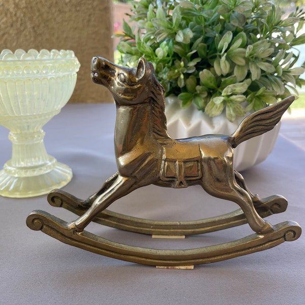 Brass Rocking Horse - Etsy