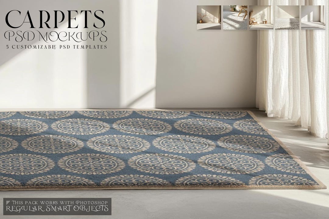 Rugs Mockup | Carpet Templates | Living Room Carpets Template| Rugs ...