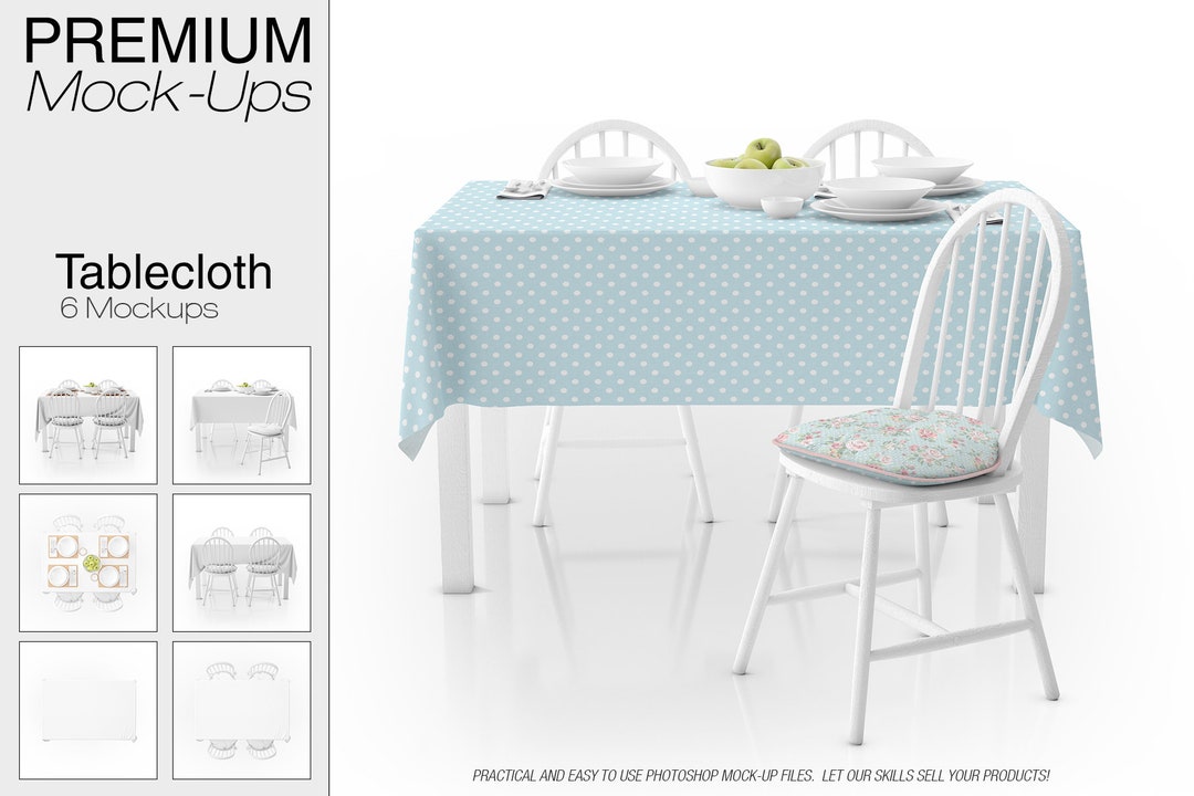 Table Linens Mockup | Tablecloth Mockup | Table Textile | Photoshop ...