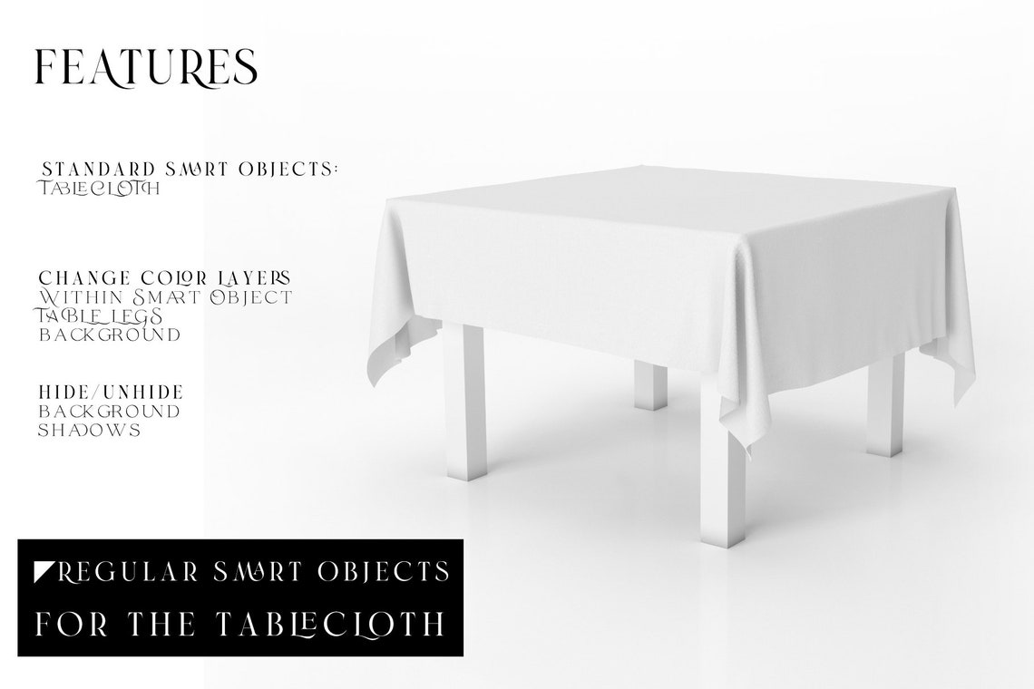 Tablecloth 3D Mockup | Table Cover | Kitchen Table | Dining Room ...
