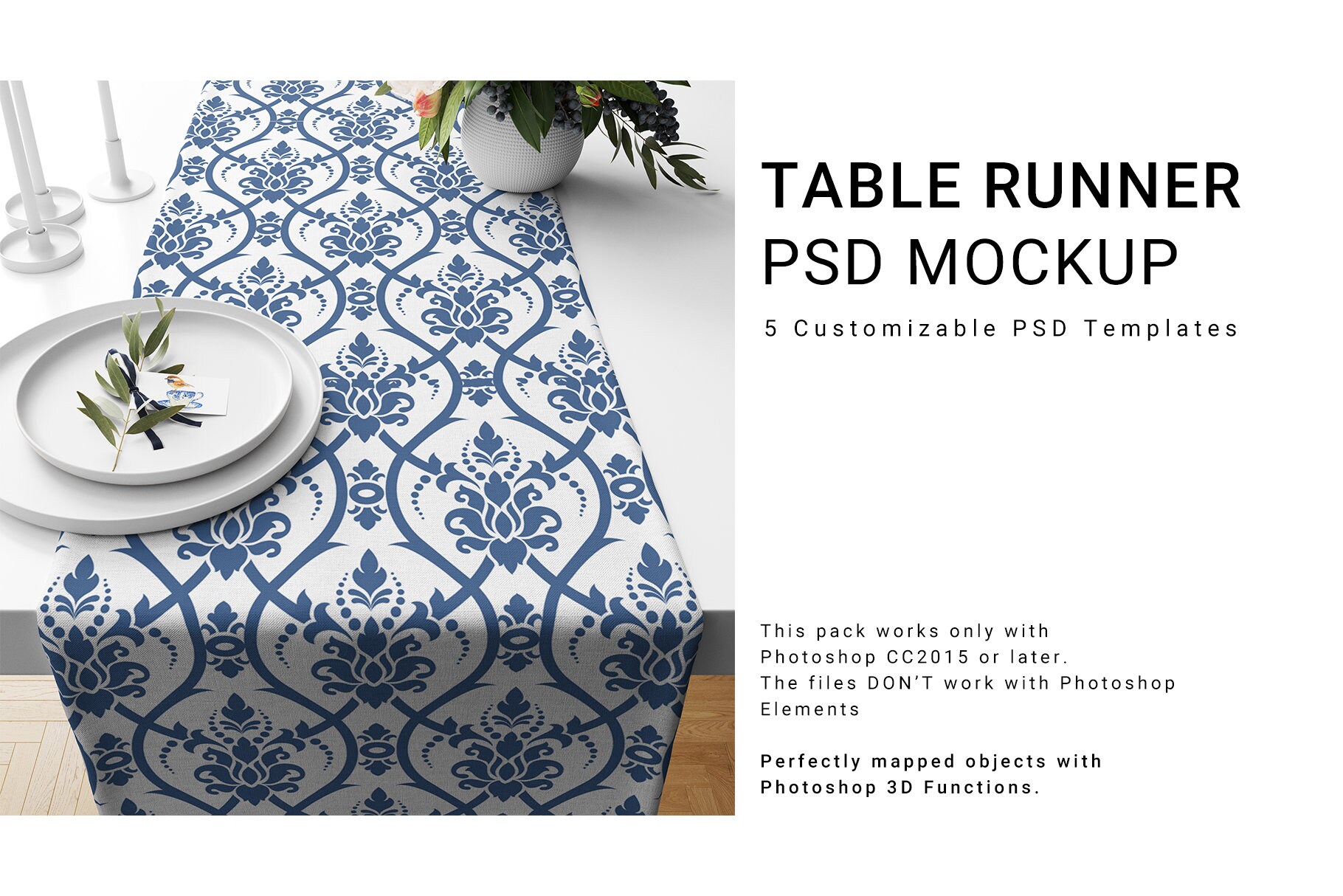 Table Runner Mockup Table Runner Template Table Textile - Etsy