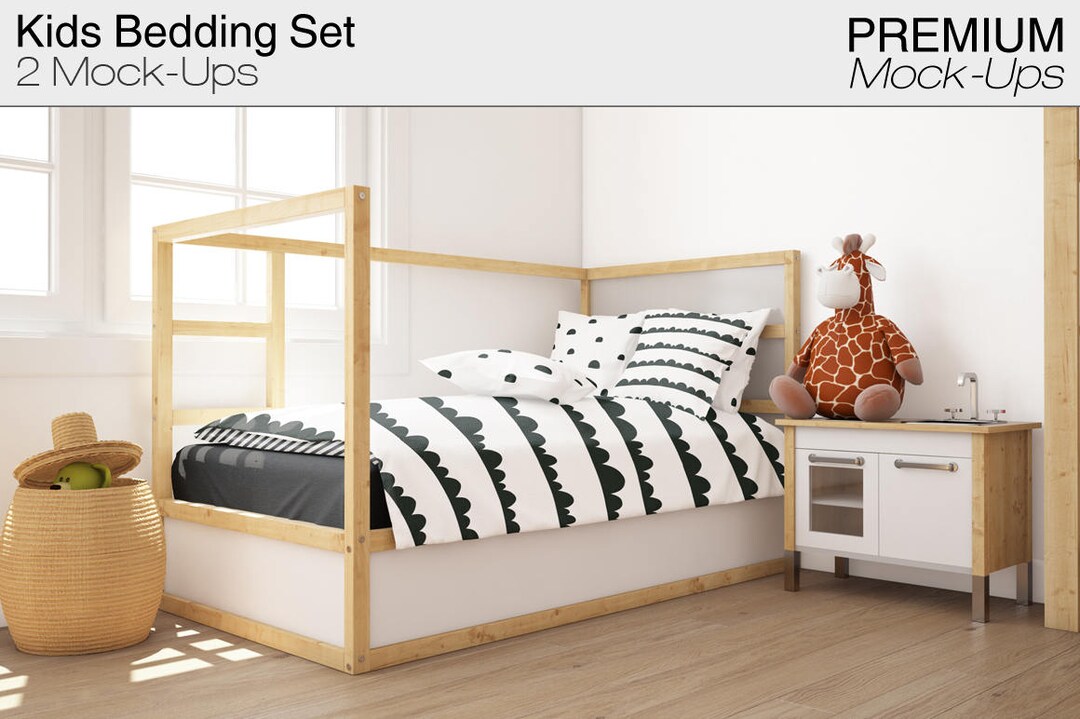 Kids Bedding Mockup Set | Photoshop PSD (digital Download) - Etsy