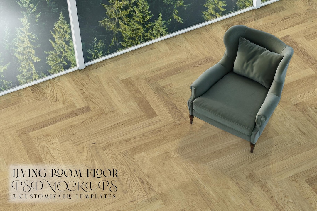Floor Mockup | Floor in Living Room | Floor Branding Mockup | Floor ...