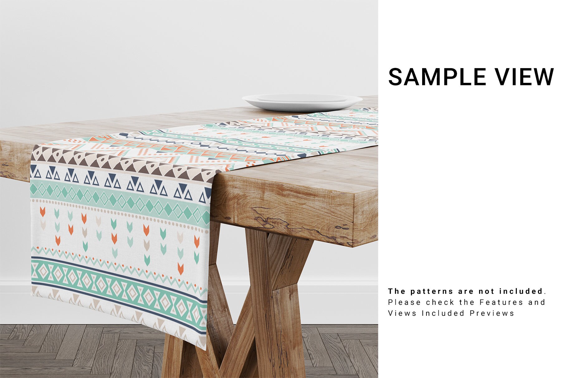 Table Runner Mockup | Table Runner Template | Table Textile | Photoshop ...