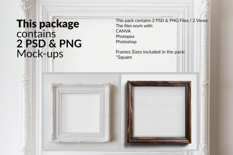 Rich Frame Mockups Set | Digital Rich Frame Mockups | Photoshop Rich ...