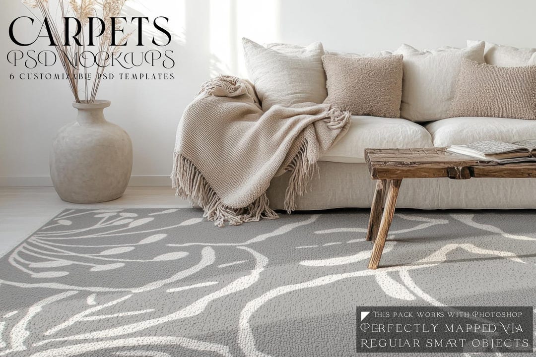 Rugs Mockup | Carpet Templates | Living Room Carpets Template| Rugs ...