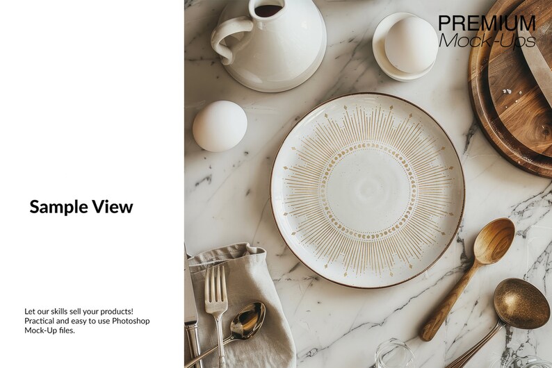 Plate Mockups | Ceramic Dish Mockup | Photoshop Porcelain Plate ...