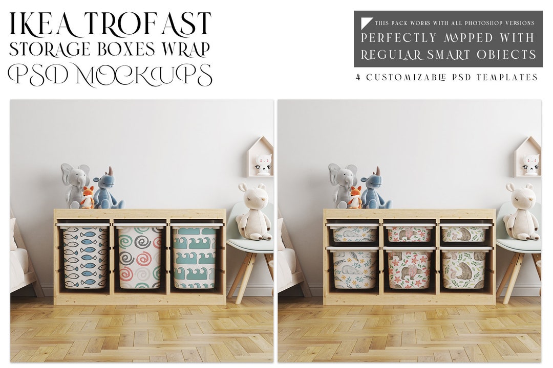 Nursery Trofast Storage Bins Decals Template | Digital Nursery Trofast ...