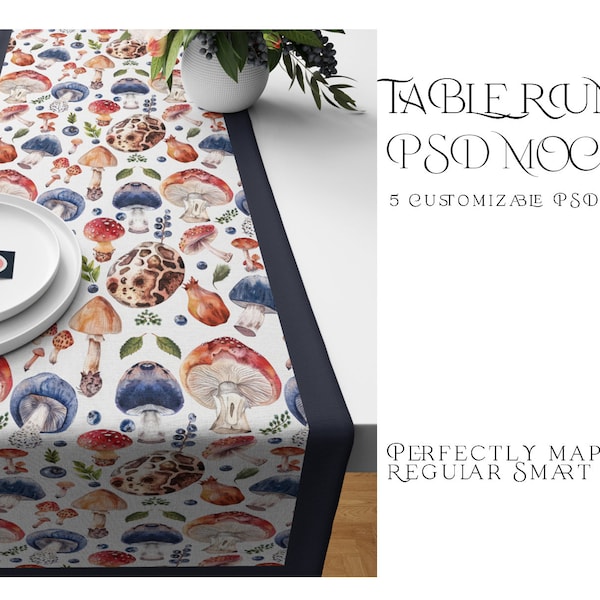 Custom Table Runner Mockup - Etsy