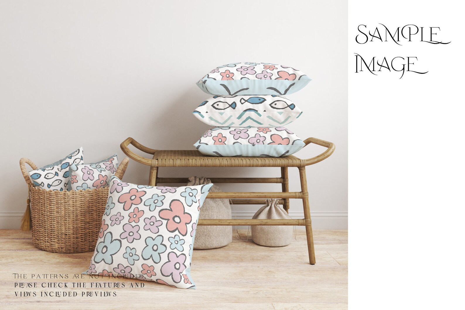 Square Pillow Mockup | Photoshop Pillows | Cushions | Decorative Pillow ...