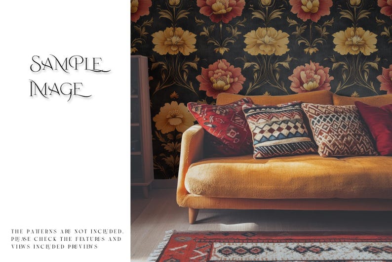 Wall Mockup | Photoshop Wallpaper Mockups | Custom Walls | Blank Wall ...