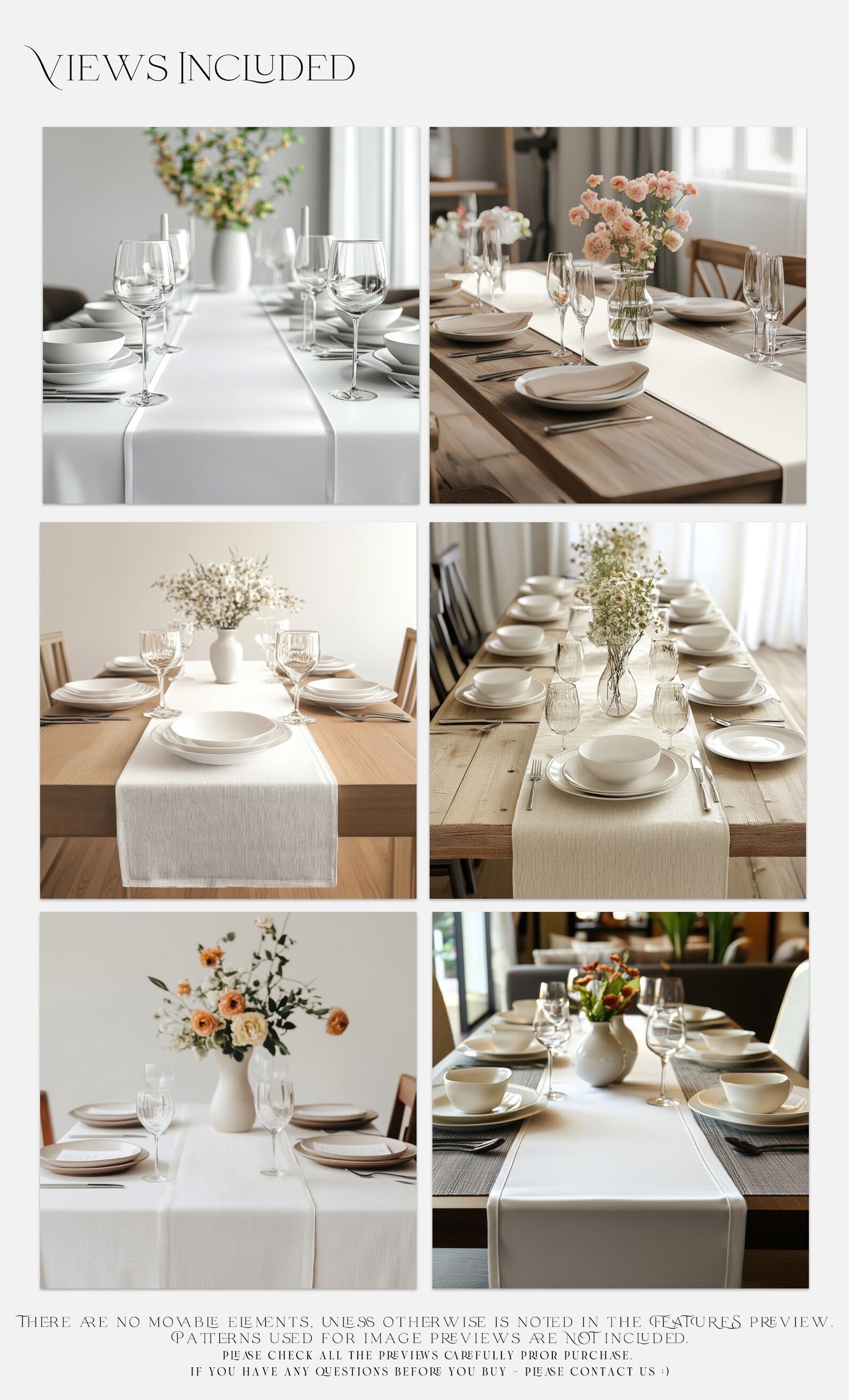 Table Runner Mockup | Table Runner Template | Digital Table Textile ...