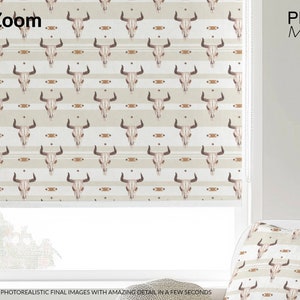 Living Room Roll Blinds Mockup | Roll Blinds Template | Digital Roll ...