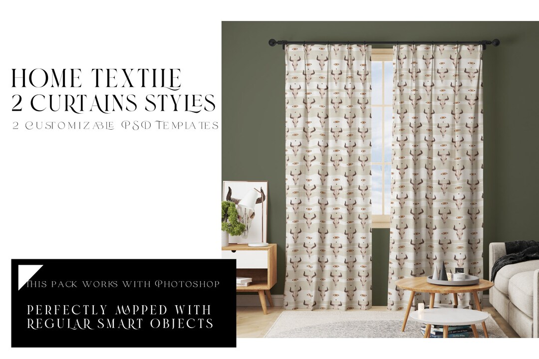 Digital Curtains Template | Pinch Pleat and Pencil Pleat Curtains ...