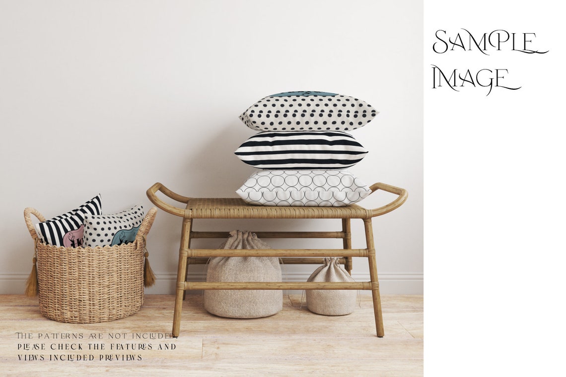Square Pillow Mockup | Photoshop Pillows | Cushions | Decorative Pillow ...