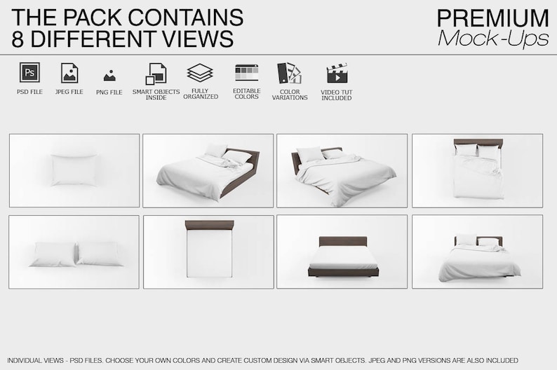 Bedding Mockups Set | Bedding Mockups | Photoshop Beddings | Bedding ...