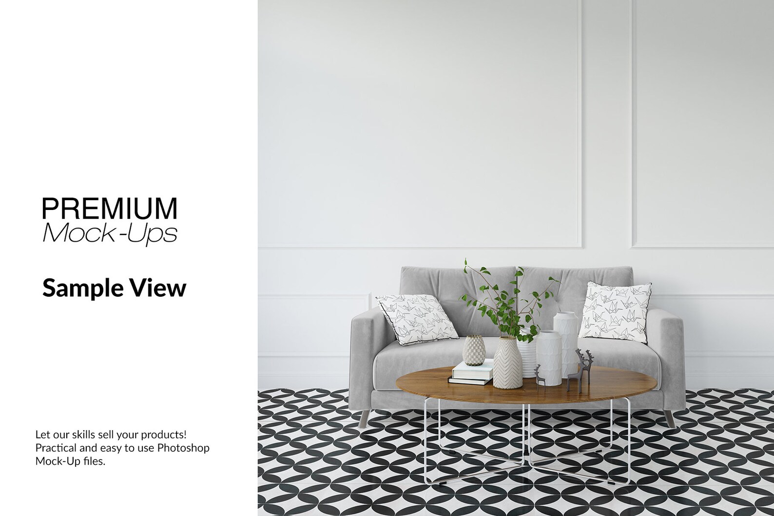 Floor Mockup | Floor in Living Room | Floor Branding Mockup | Floor ...