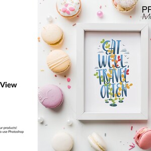 Frames and Macarons Mockup | French Macarons & Frames Mockups ...