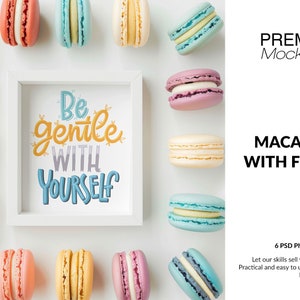 Frames and Macarons Mockup | French Macarons & Frames Mockups ...