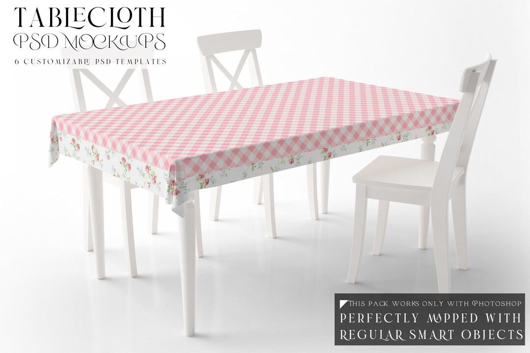 Table Linens Mockup | Tablecloth Mockup | Table Textile | Photoshop ...