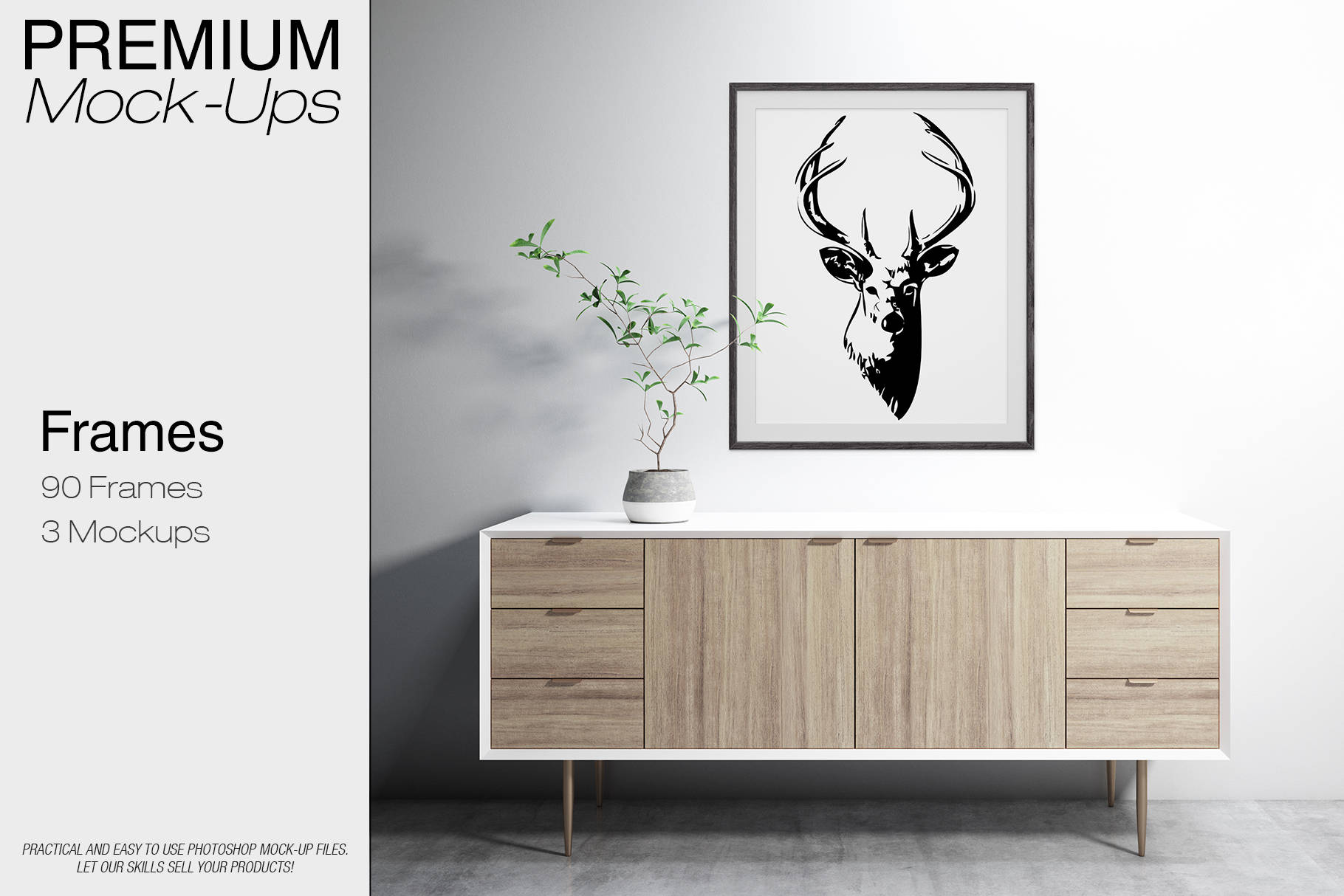 Frames Mockups Set | Interiors & Frames Mockups | Photoshop Frames ...