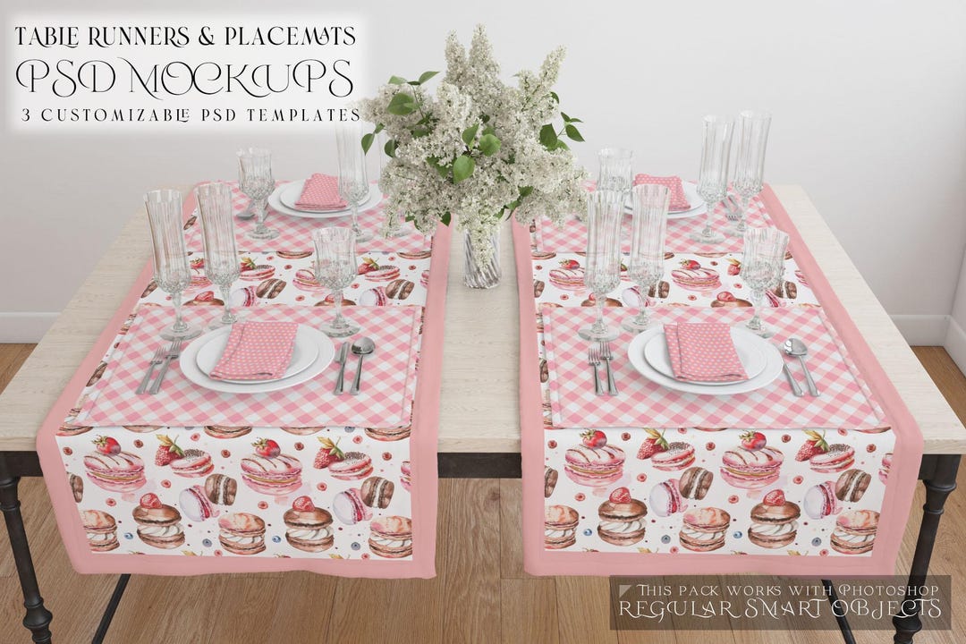 Table Linens Mockup | Digital Tablecloth Mockup | Photoshop Table ...