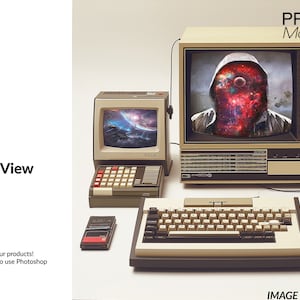 Vintage Computer Mockup | Photoshop Vintage Computer | Digital Vintage ...