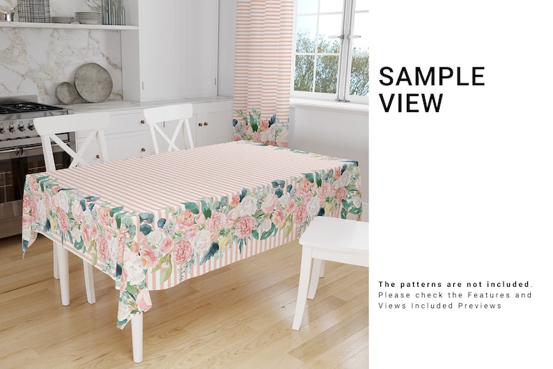 Table Linens Mockup | Tablecloth Mockup | Table Textile | Photoshop ...