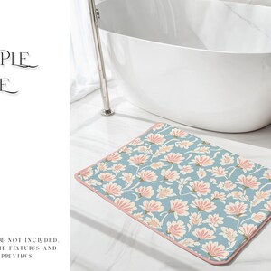 Bath Mat Mockup | Photoshop Bath Mat Mockups | Custom Bath Mat | Blank ...