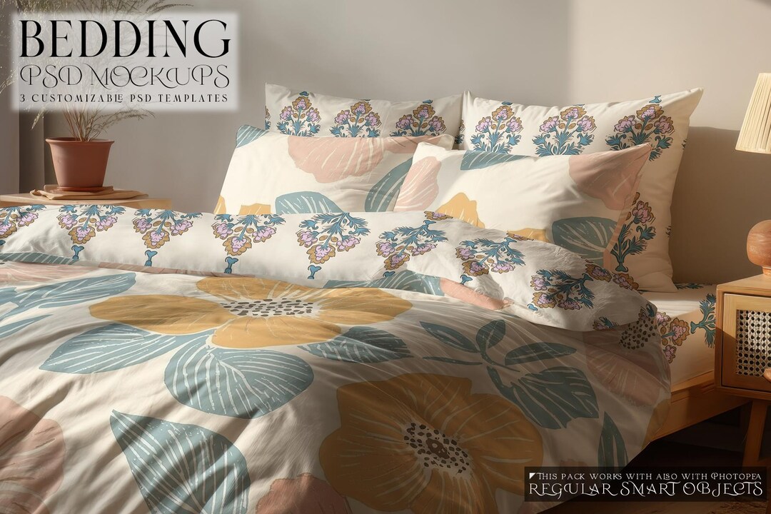 Bedding Mockups Set | Bedding Mockups | Photoshop Bedding | Bedding ...
