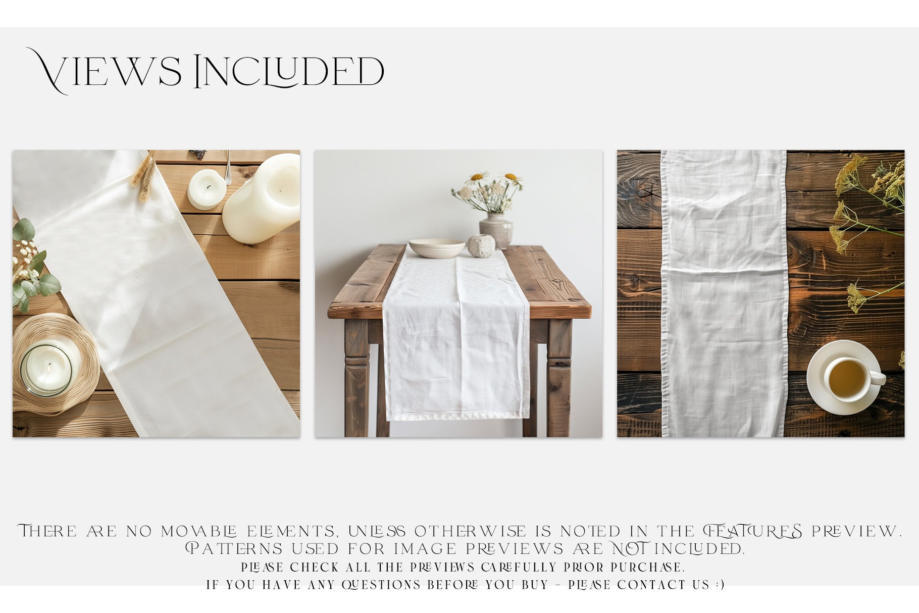 Table Runner Mockup | Table Runner Template | Digital Table Textile ...